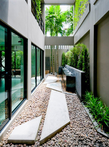 Modern Stepping Path - AAA Portable Toilets of Altus